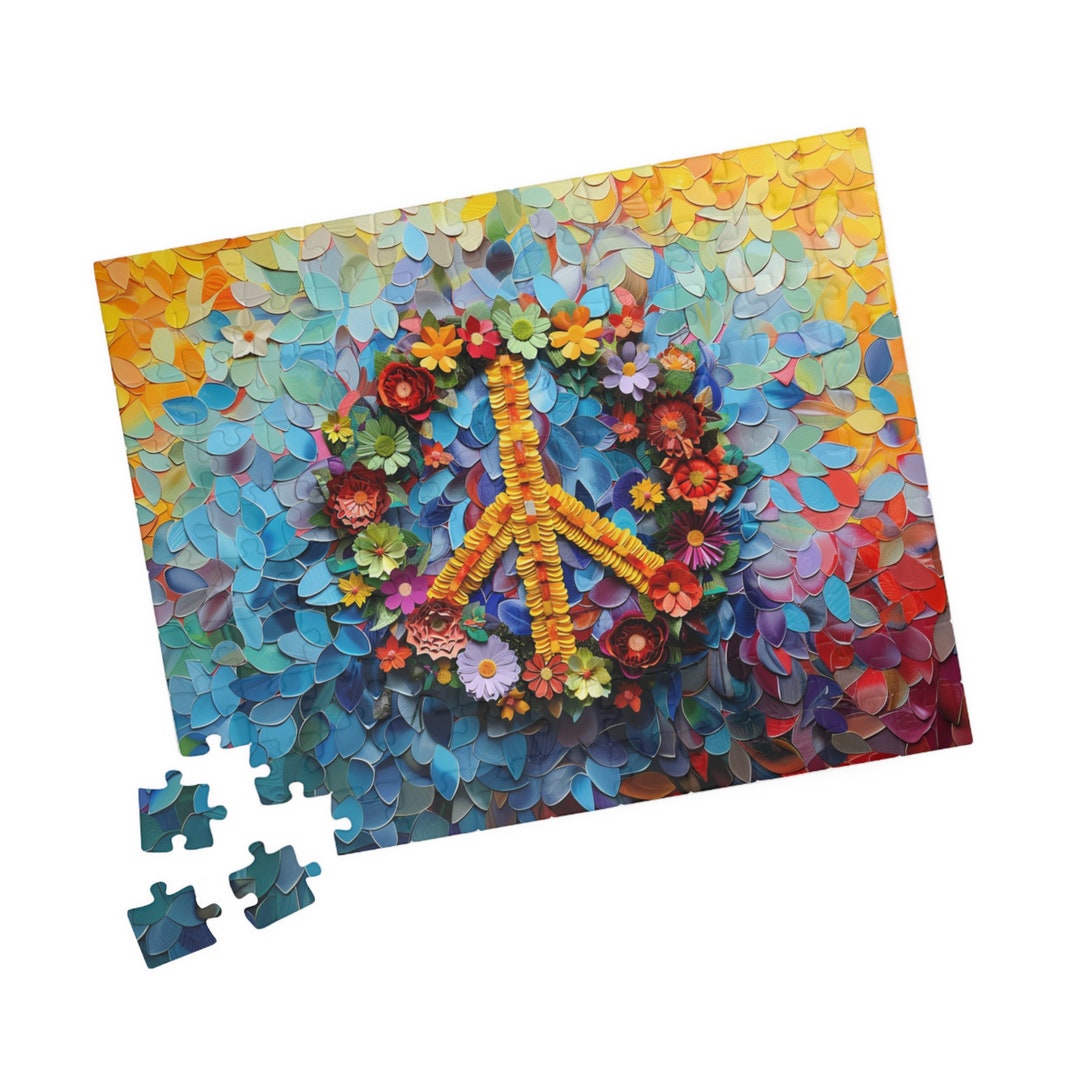 ON SALE, Peace Sign Puzzle (110, 252, 520, 1014-piece), Jigsaw Puzzle ...