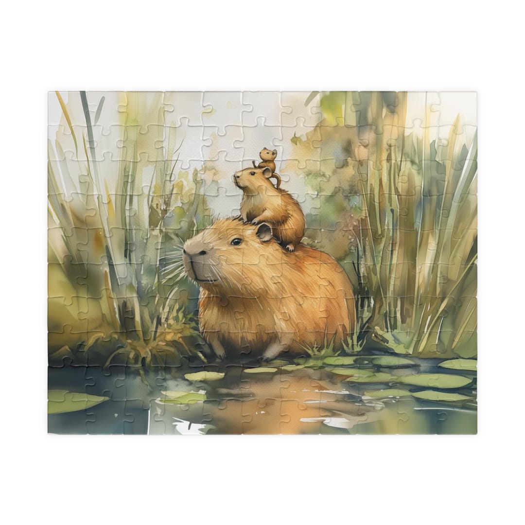 ON SALE, Capybara Puzzle (110, 252, 520, 1014-piece) River, Jigsaw Puzzle, Brain Teaser - Etsy