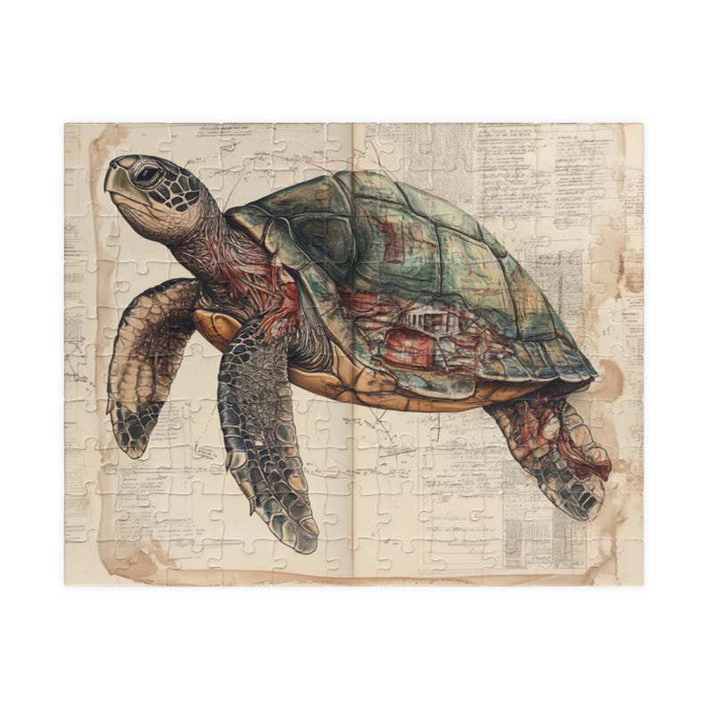 ON SALE, Turtle Anatomy Puzzle (110, 252, 520, 1014-piece) Animal ...