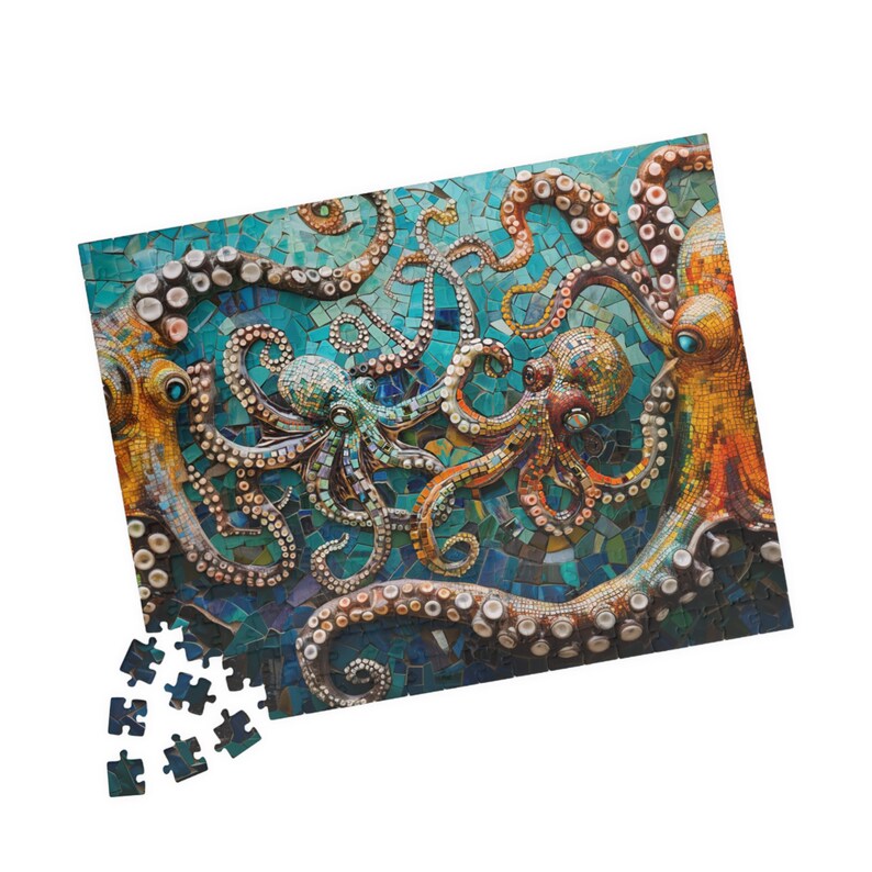 Octopus Ocean Jigsaw Puzzle: Brain Teaser (110-1014 Piece) Ocean Animal ...