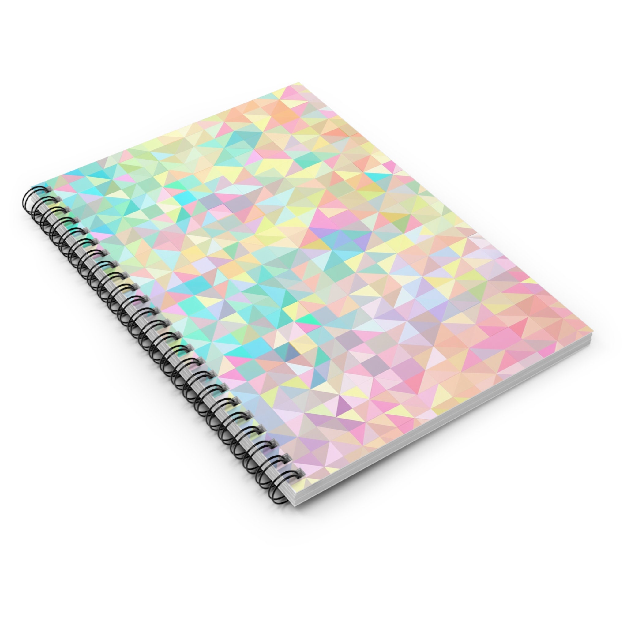 Triangle Pastel Spiral Notebook Ruled Line - Etsy