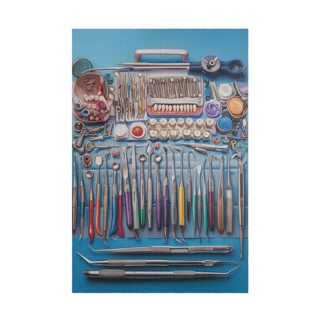Dental Tools Puzzle (110, 252, 520, 1014-piece) Dentist Jigsaw Puzzle ...