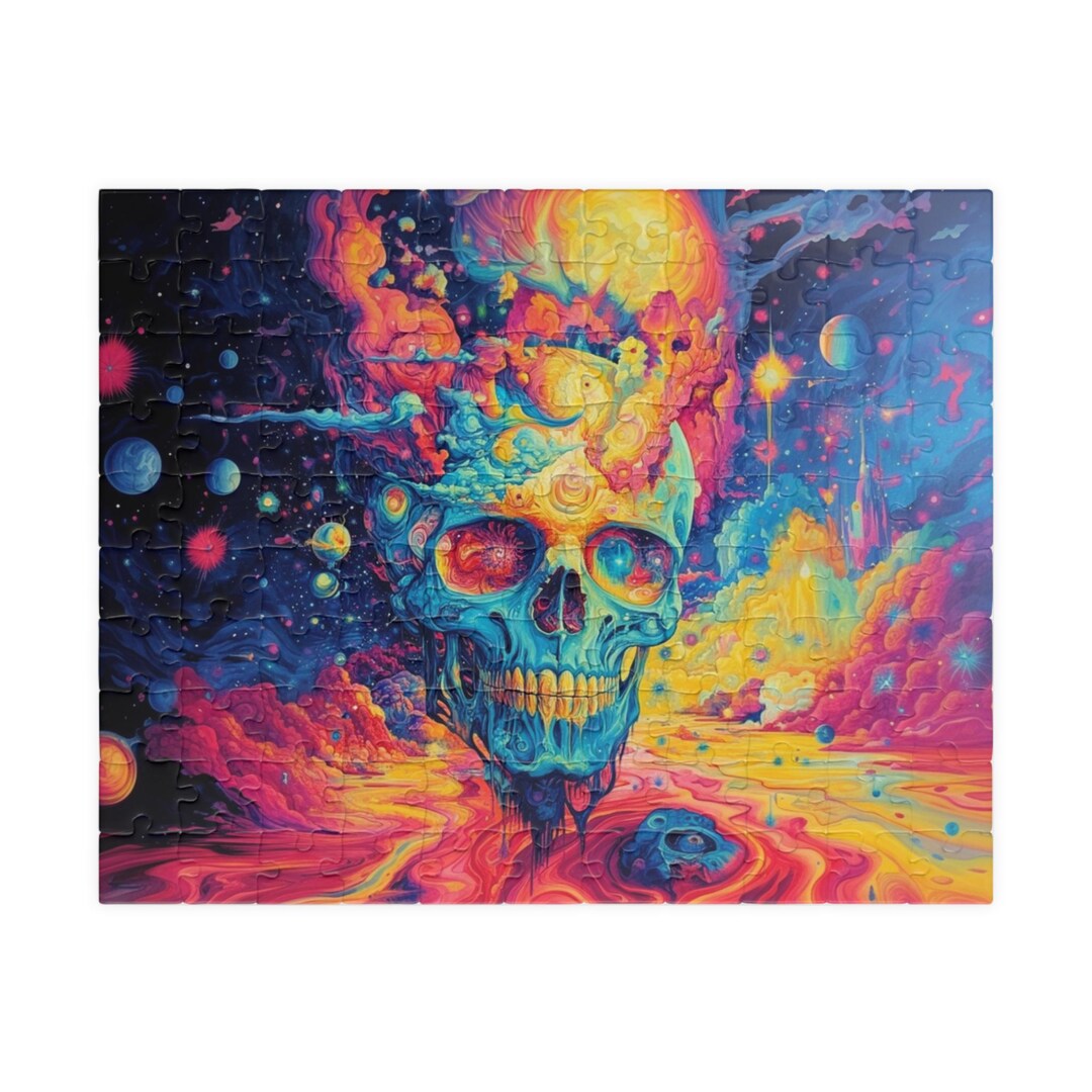Colorful Skull Puzzle 110, 252, 520, 1014-piece Trippy, Jigsaw Puzzle ...
