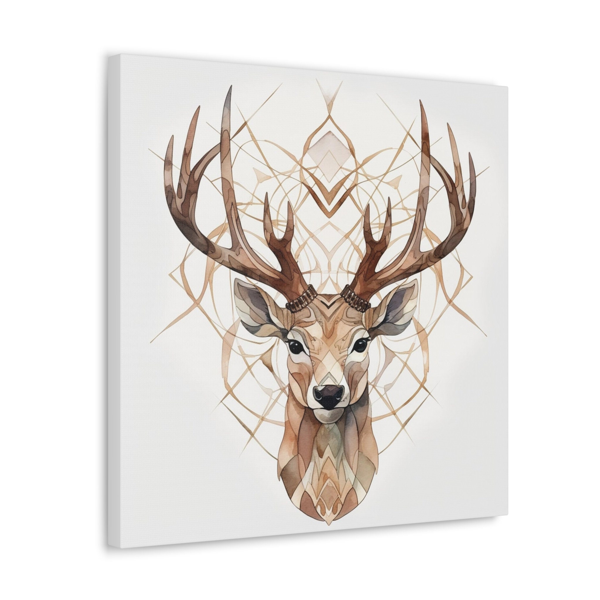 Canvas Watercolor Deer Painting. Various Sizes, Deer Wall Art, Deer ...