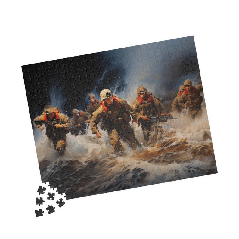 Marine Puzzle 110, 252, 520, 1014-piece Veteran - Etsy