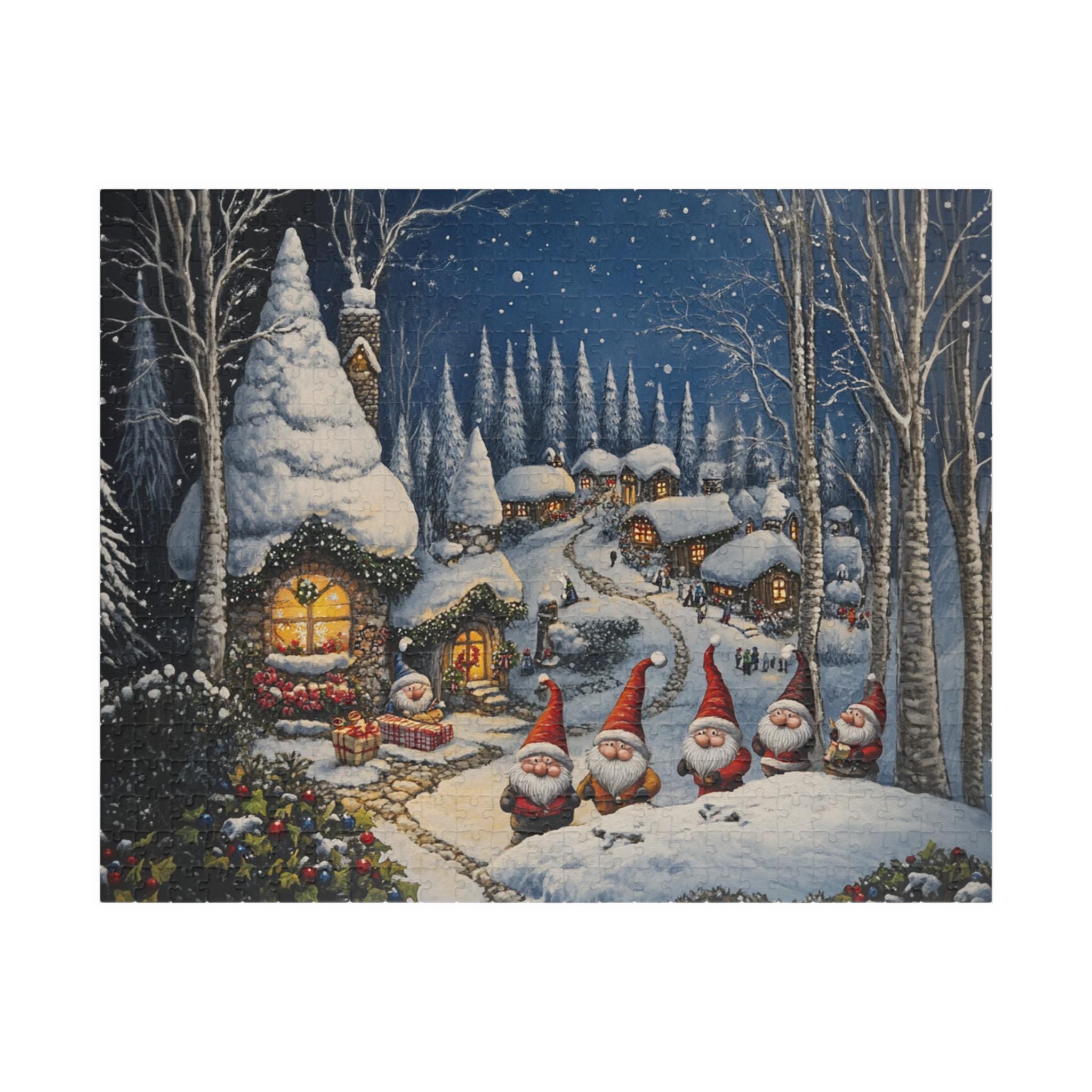 ON SALE, Gnome Village Puzzle 110, 252, 520, 1014-piece Christmas ...