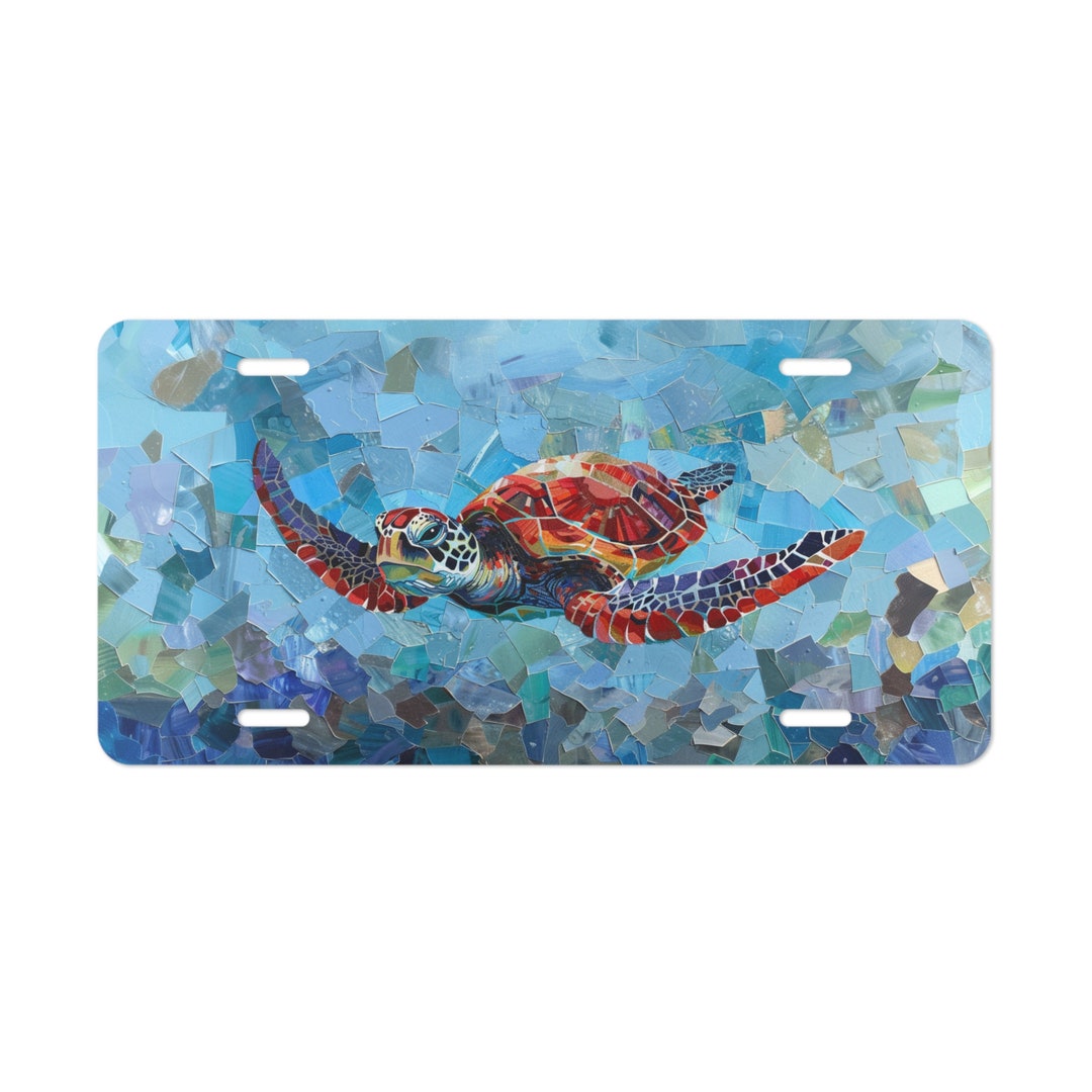 Turtle Swimming Vanity Plate - Etsy