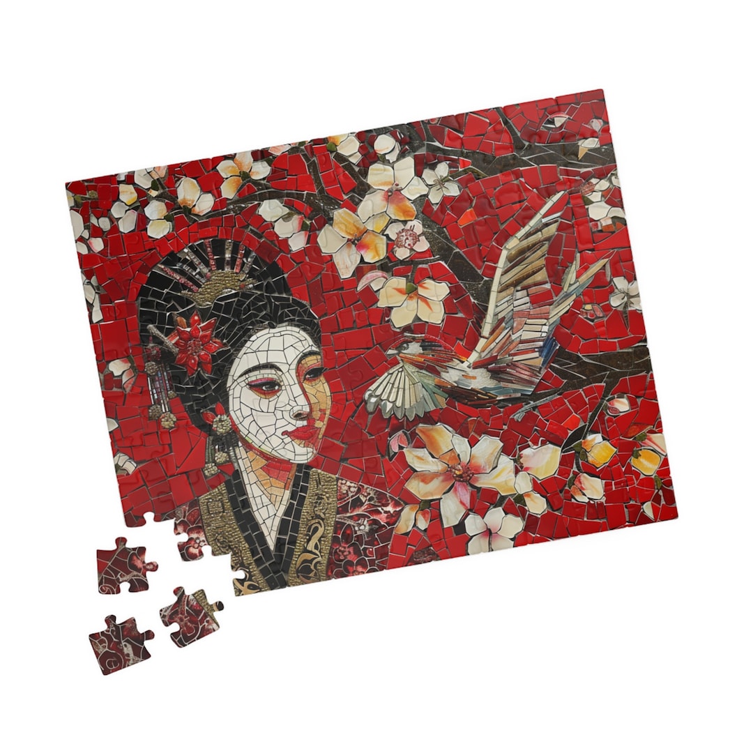 Geisha Chinese Flower Tree Puzzle 110, 252, 520, 1014-piece - Etsy