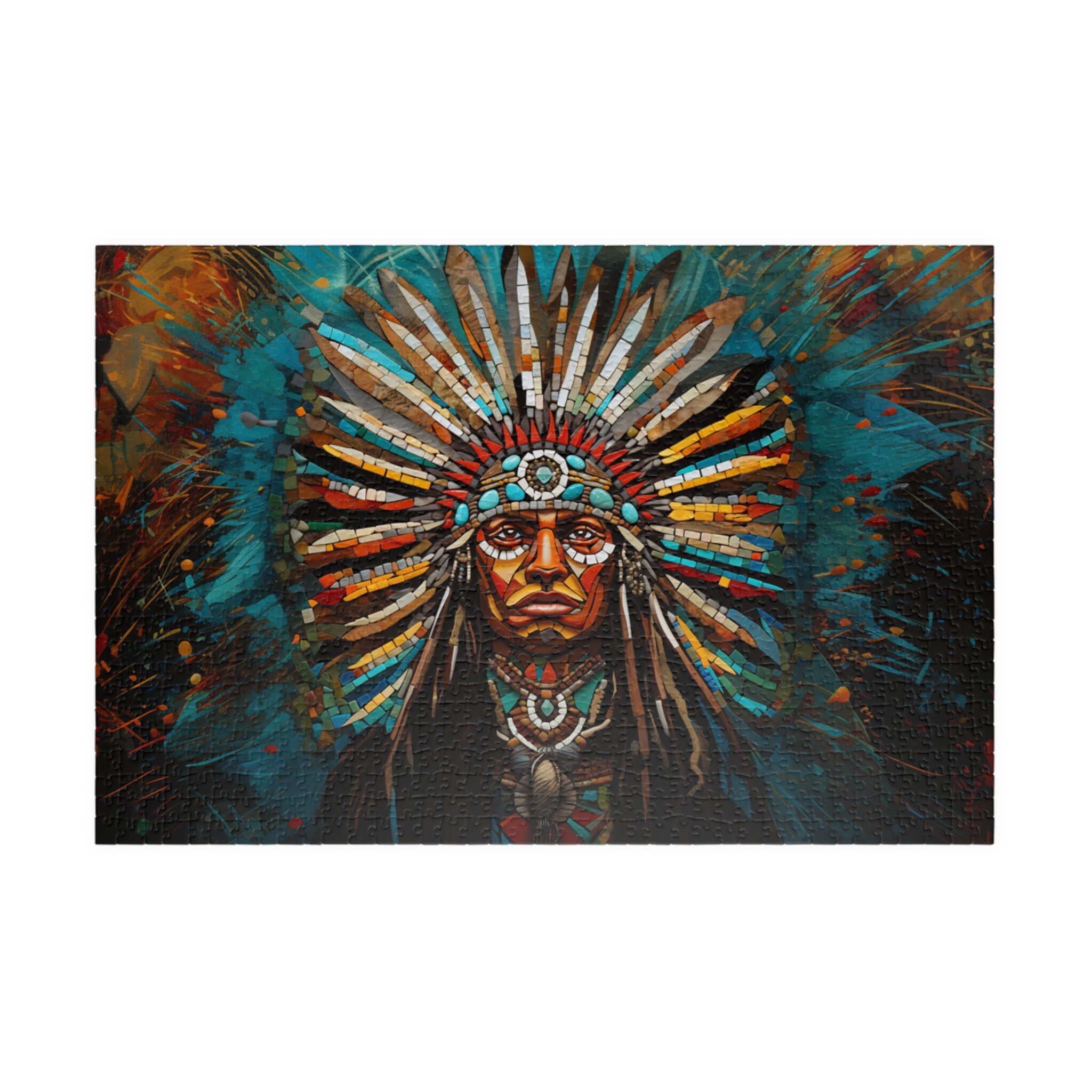 Native American Puzzle 110, 252, 520, 1014-piece Feathers, Jigsaw ...