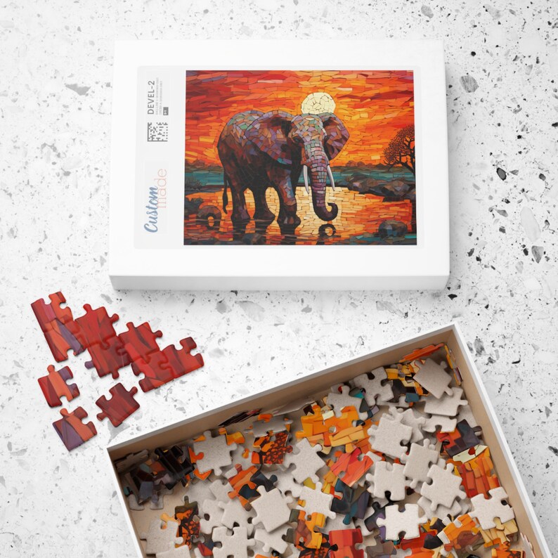 Elephant Puzzle 110, 252, 520, 1014-piece Animal Puzzle, Adult Puzzle ...