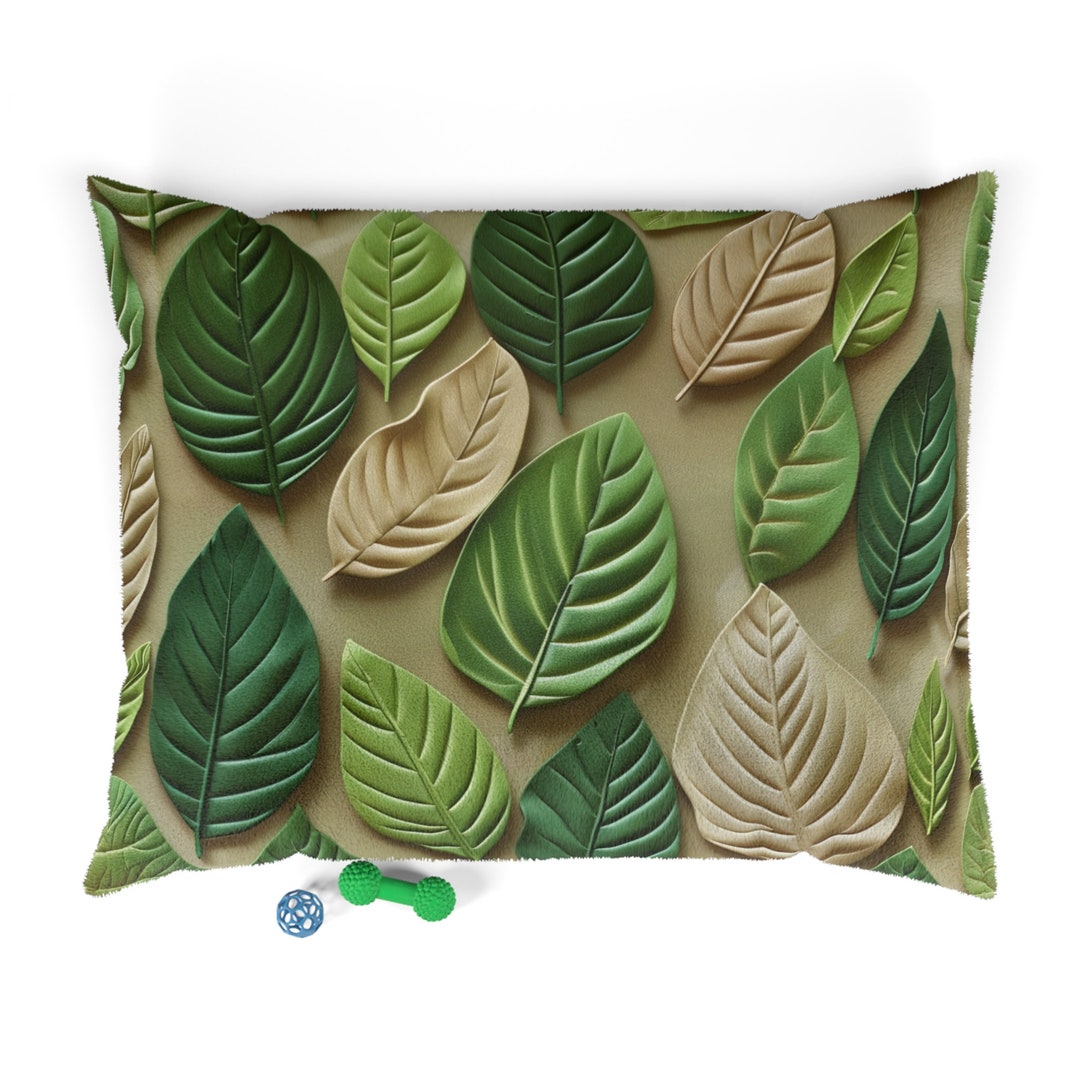 ON SALE, Green Leaves Pet Bed - Etsy