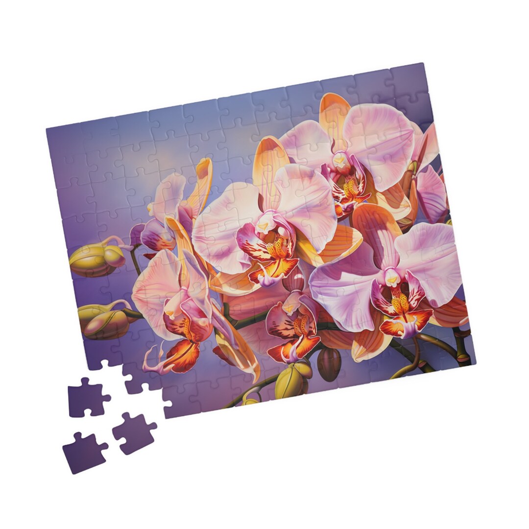 Orchid Flower Jigsaw Puzzle: Glossy Brain Teaser (110-1014 Piece ...