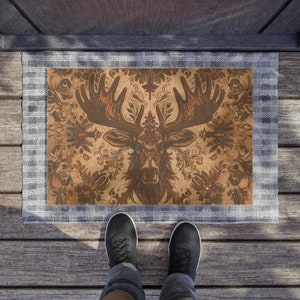 Moose Face Doormat - Etsy