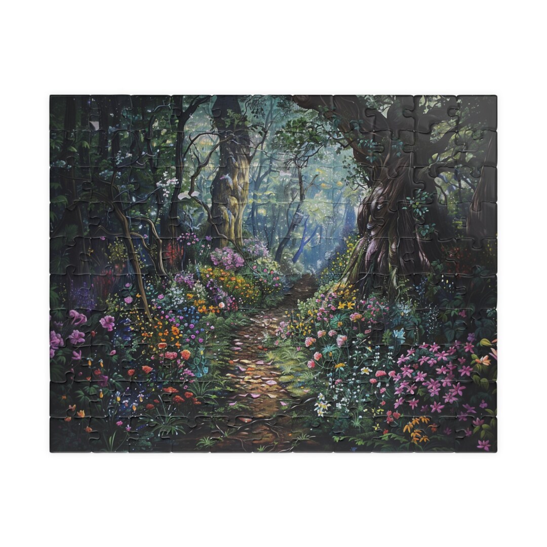 ON SALE, Forest Path Puzzle (110, 252, 520, 1014-piece) Flowers, Jigsaw ...