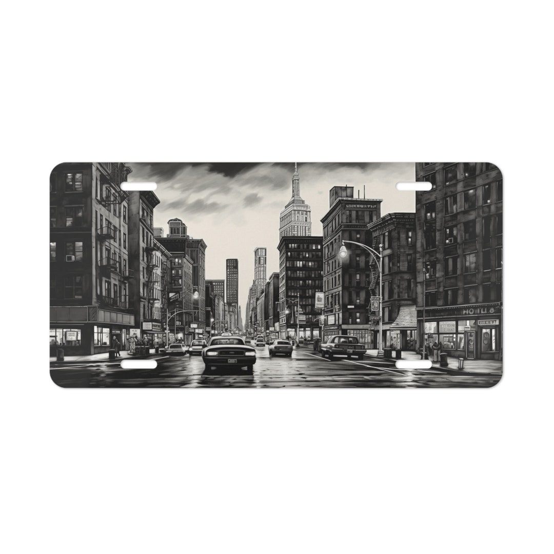 New York City Aluminum License Plate: Urban Decor Vanity Plate Adult ...