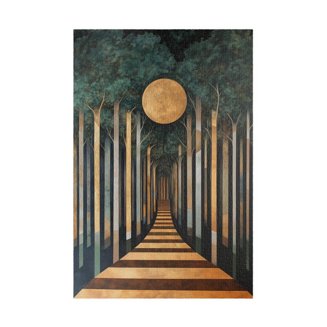 Art Deco Forest Path Puzzle - Etsy
