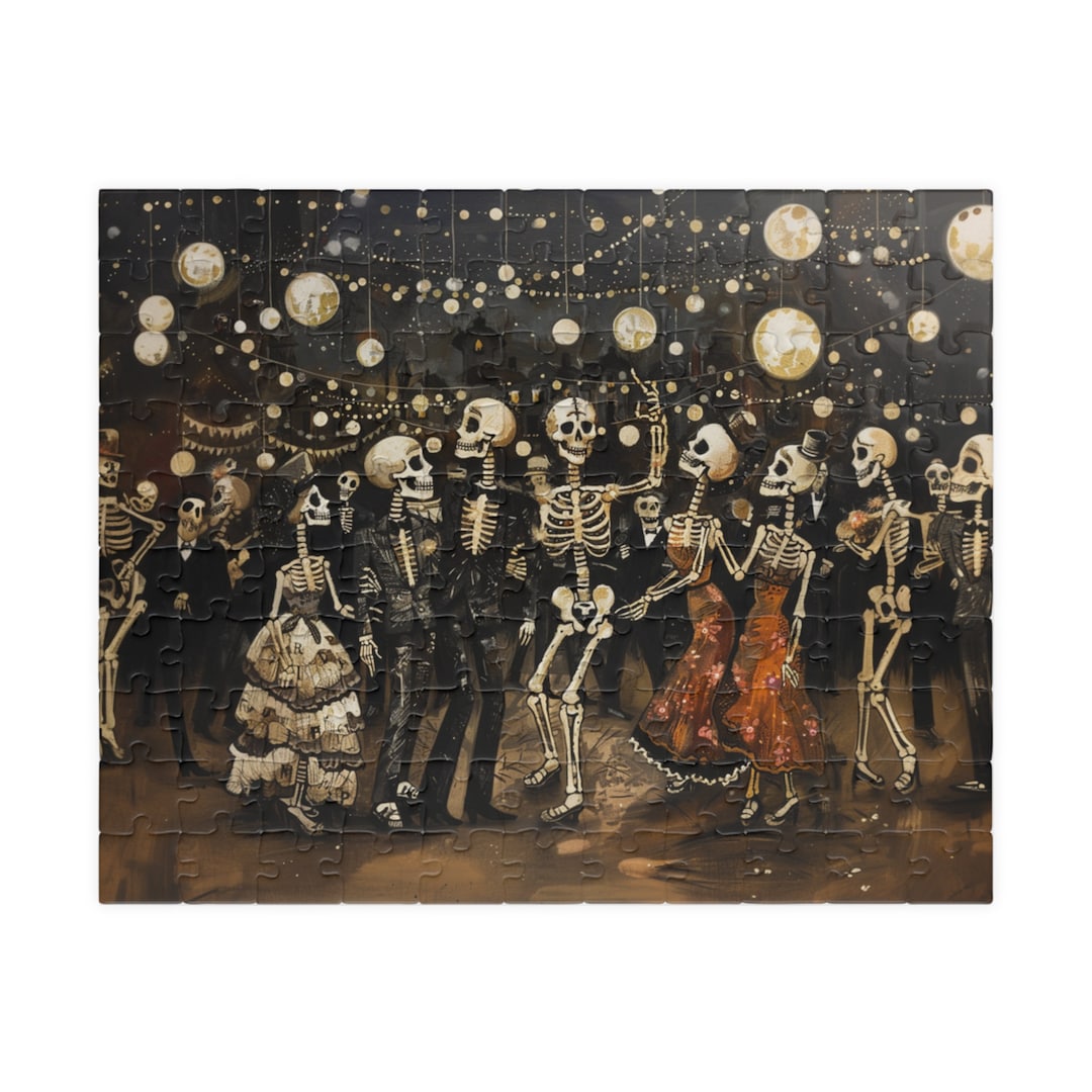 Skeleton Party Dancing Puzzle (110, 252, 520, 1014-piece), Jigsaw ...