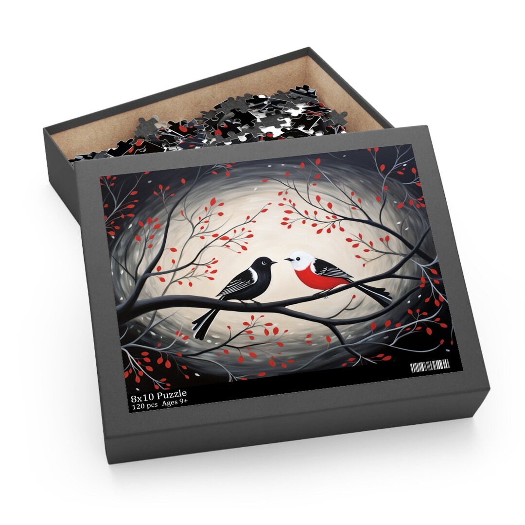 Lovebirds Jigsaw Puzzle: Valentine's Day Brain Teaser (120-500 Piece ...