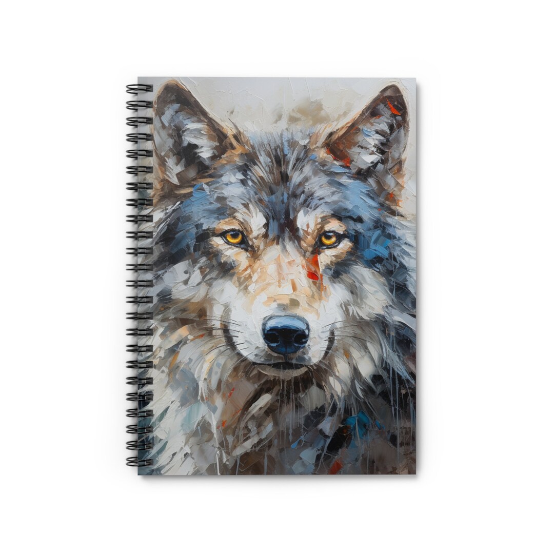 Wolf Notebook, Spiral Notebook - Ruled Line 6 In. by 8 In., Back to ...