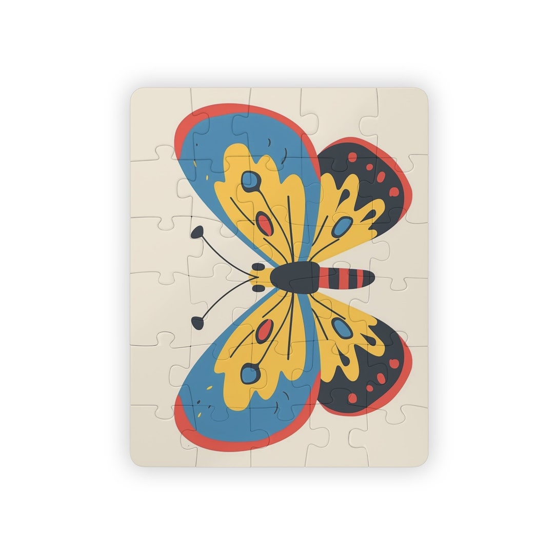 Butterfly Kids' Puzzle: 30-piece Laminated Chipboard Jigsaw Bug Jigsaw ...