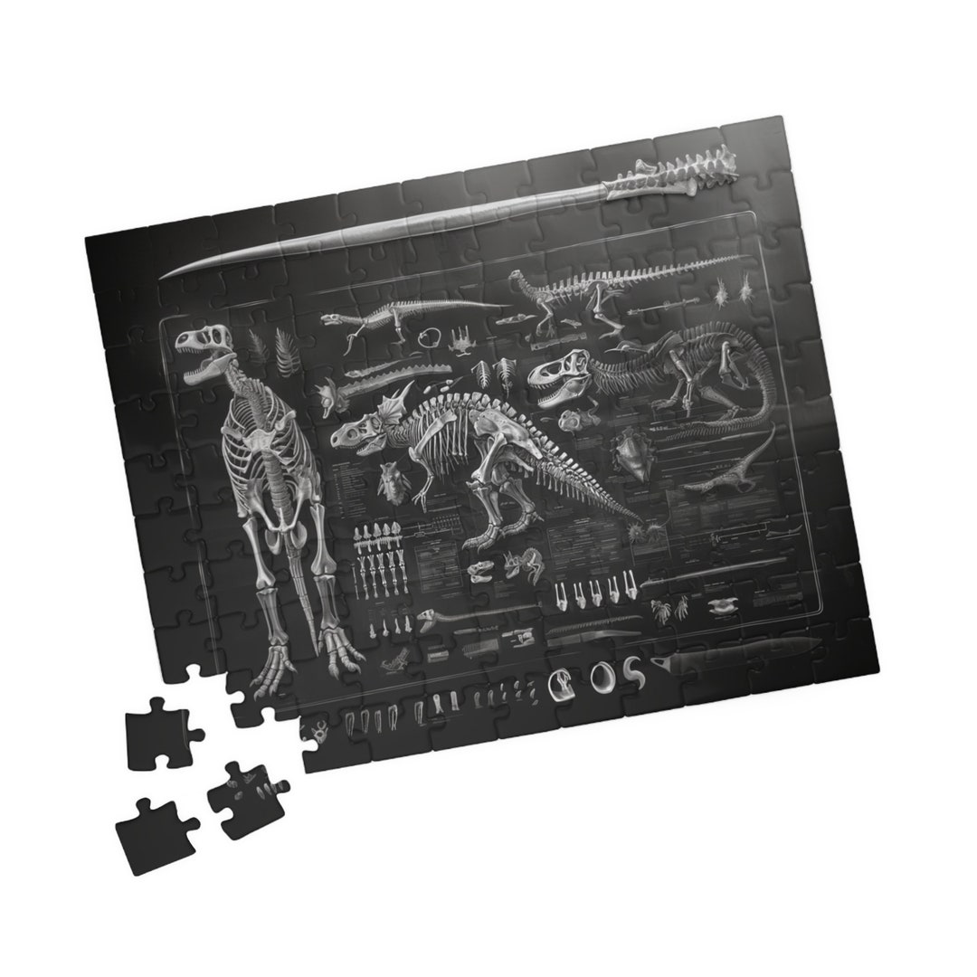 Dinasaur Anatomy Fossil Puzzle 110, 252, 520, 1014-piece - Etsy