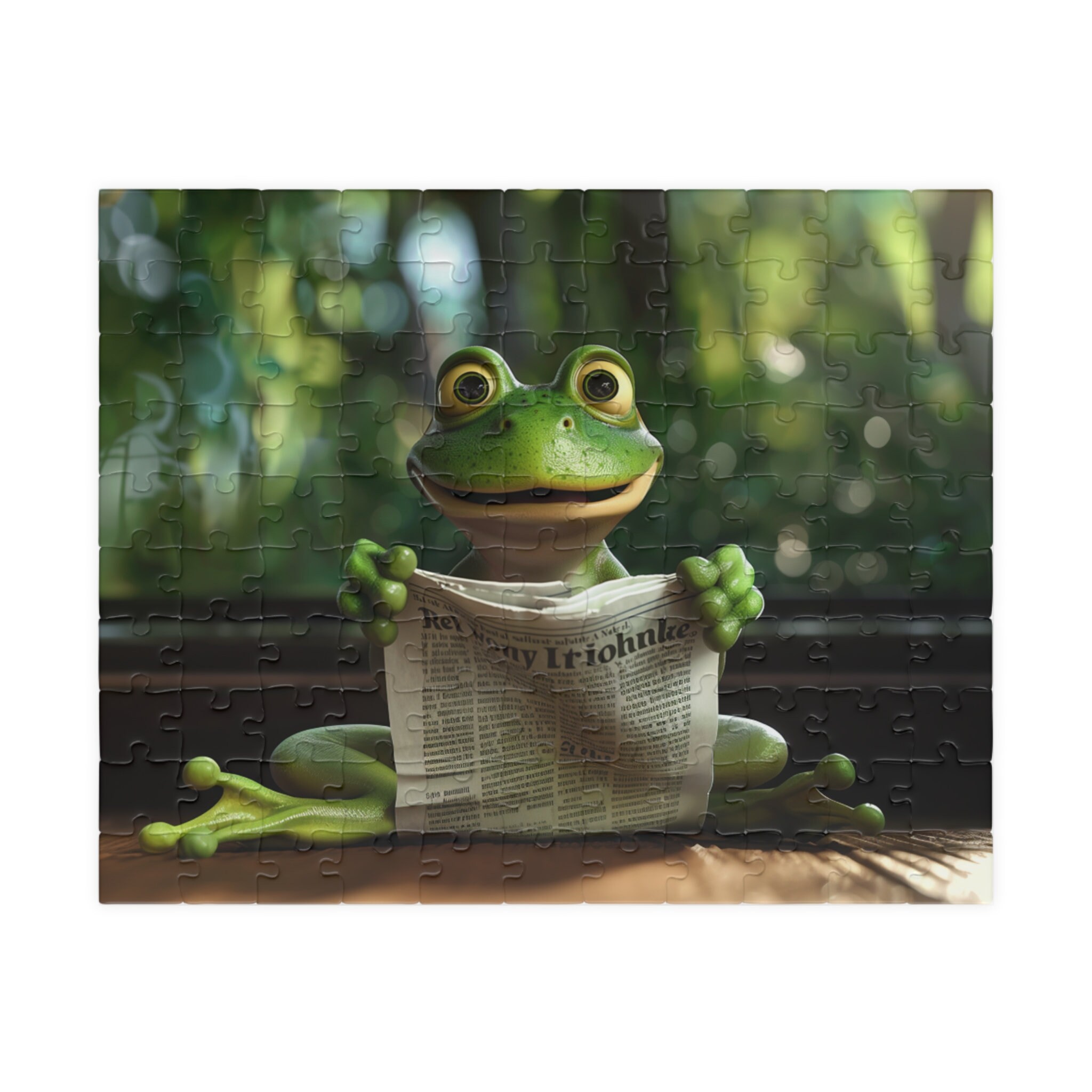 Frog Reading Newspaper Puzzle 110, 252, 520, 1014-piece - Etsy
