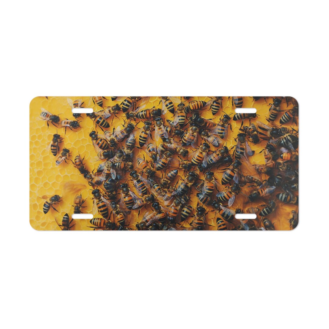 Bee Vanity Plate Bees Honeycomb - Etsy