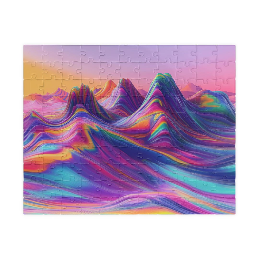 Colorful Wave Puzzle (110, 252, 520, 1014-piece), Hippie Gift - Etsy