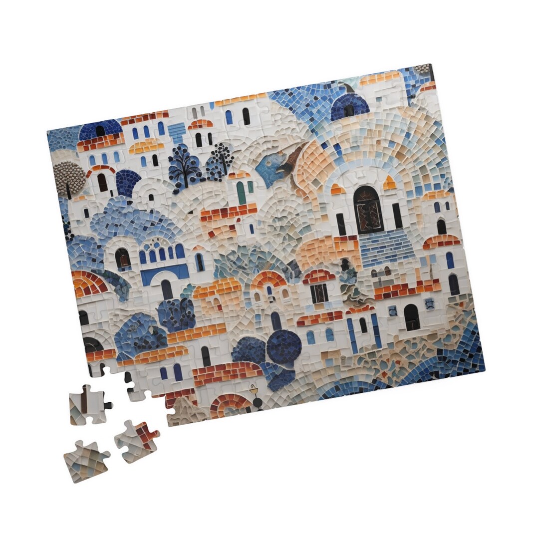 Greece White Houses Jigsaw Puzzle: Cityscape Brain Teaser Cityscape ...