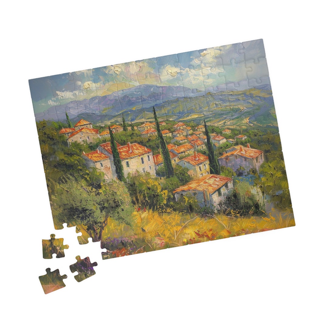 Provence France Jigsaw Puzzle: Landscape Brain Teaser Cityscape Jigsaw ...