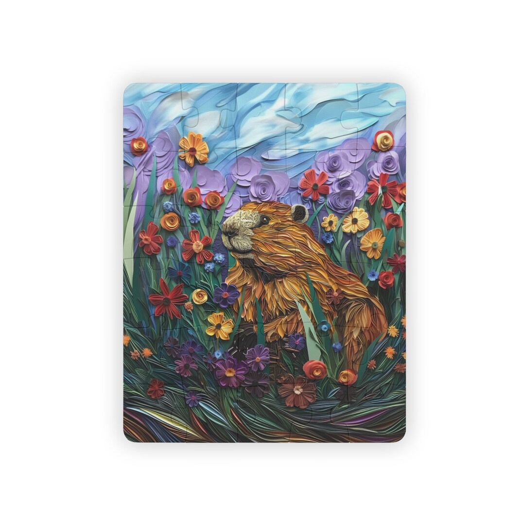 Groundhog Puzzle: Kids' 30-piece Jigsaw Brain Teaser Animal Jigsaw ...