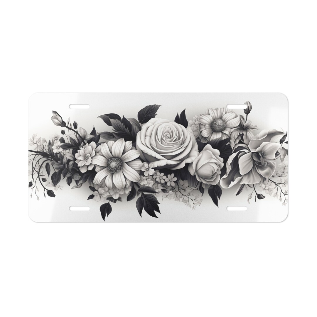Flower License Plate, Vanity Plate - Etsy