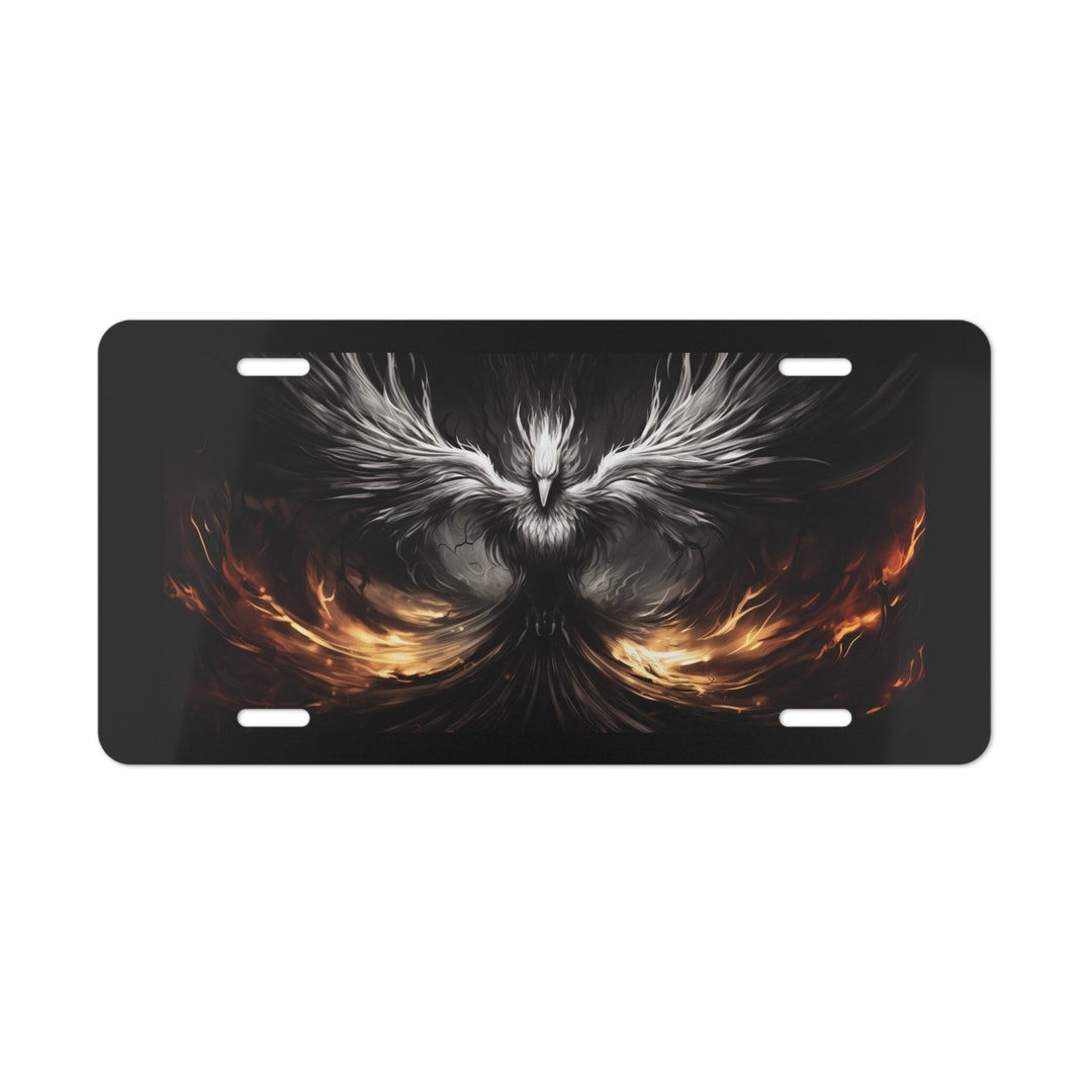 Phoenix Bird Fire License Plate - Aluminum Vanity Plate Wedding Gift ...