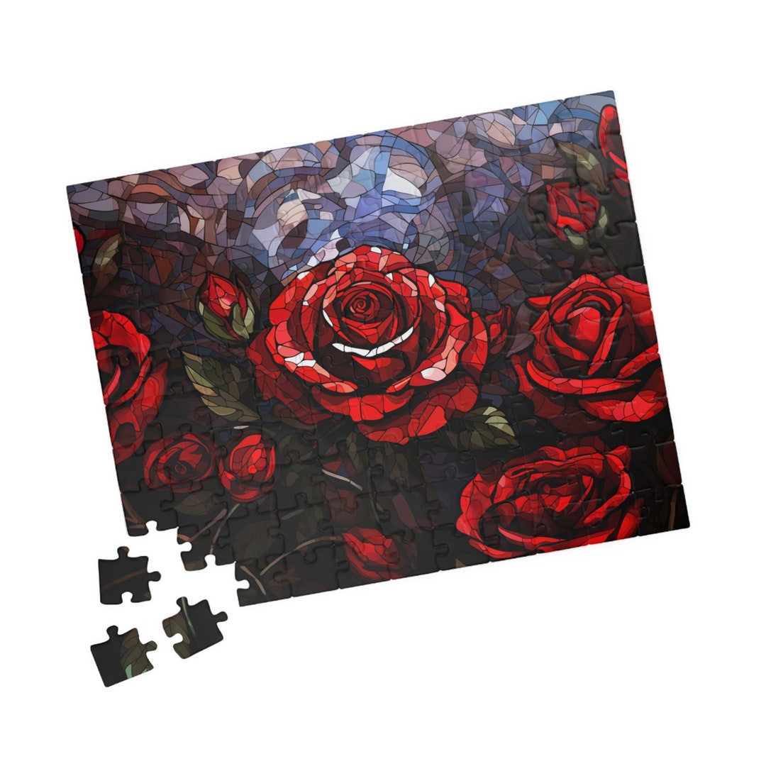 Rose Jigsaw Puzzle: Floral Brain Teaser (110-1014 Piece Options) - Etsy