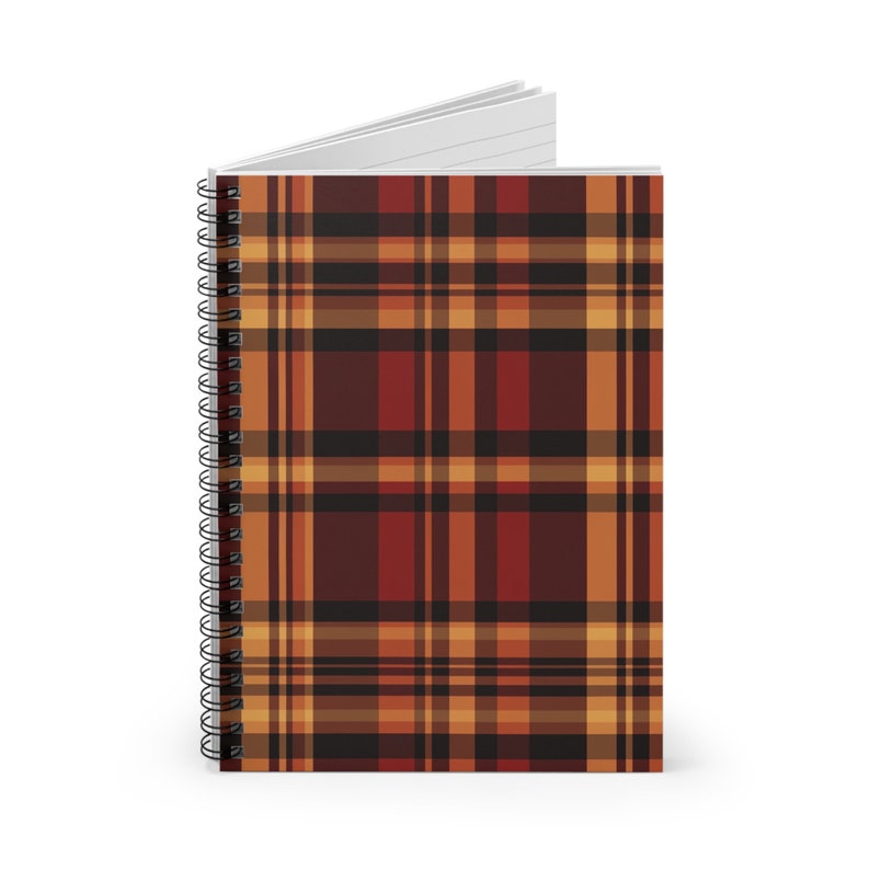 Brown Plaid Notebook, Spiral Notebook Ruled Line 6 In. by 8 In. - Etsy