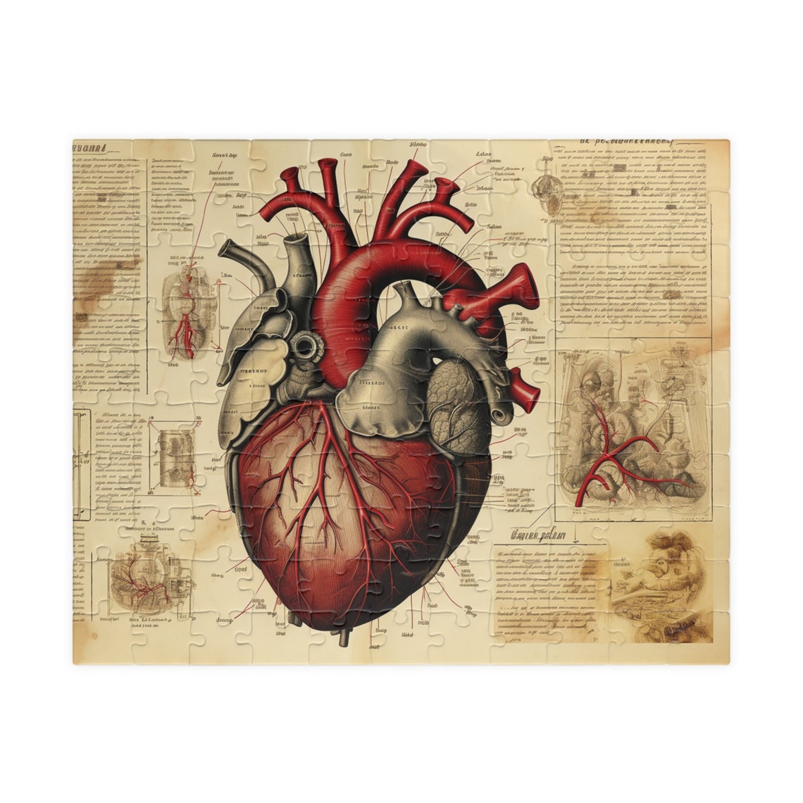Heart Anatomy Puzzle 110, 252, 520, 1014-piece Medical, Cardiology ...