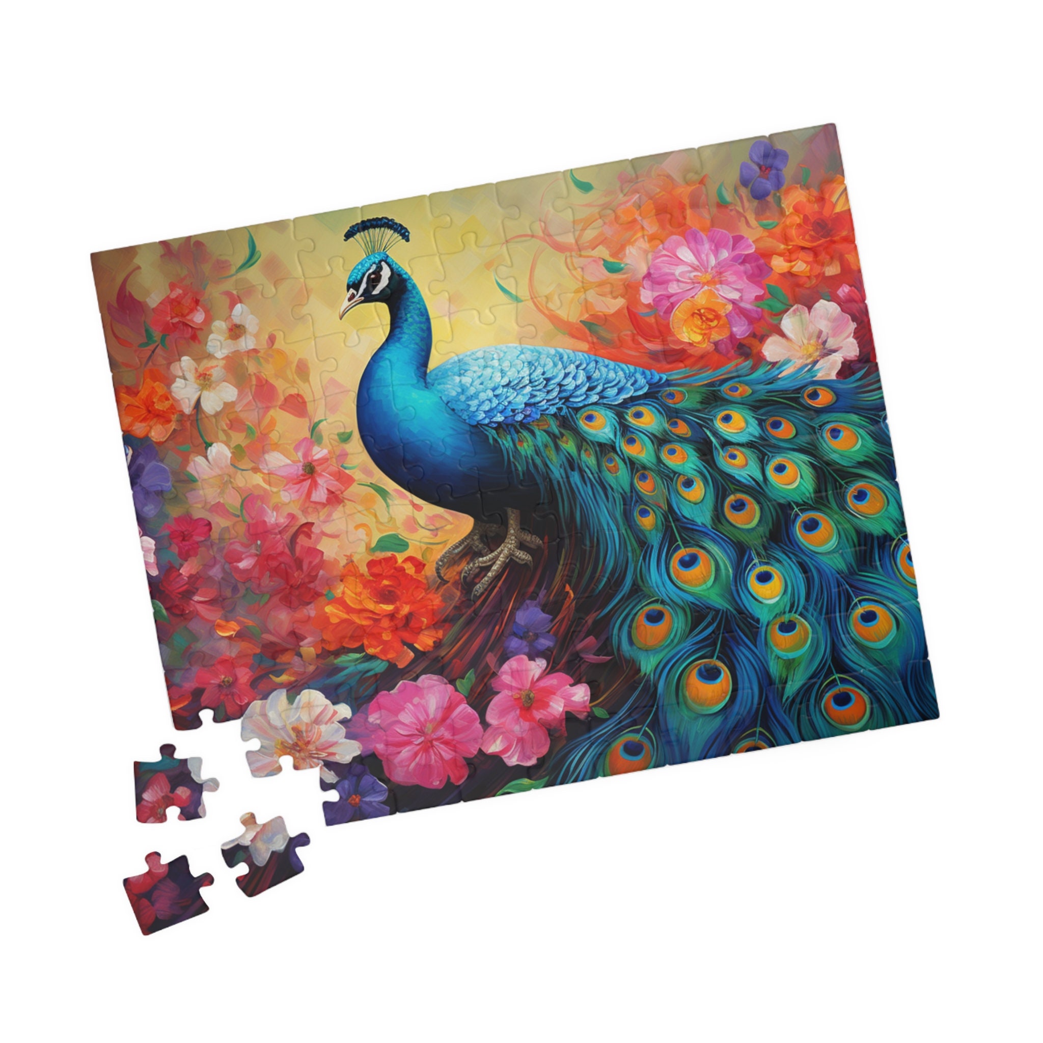 Peacock Puzzle 110, 252, 520, 1014-piece, Bird Puzzle, Colorful Puzzle ...