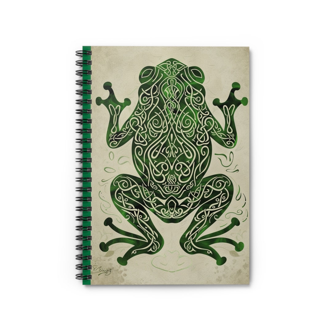 ON SALE, Celtic Frog Spiral Notebook - Ruled Line 6 In. by 8 In. - Etsy