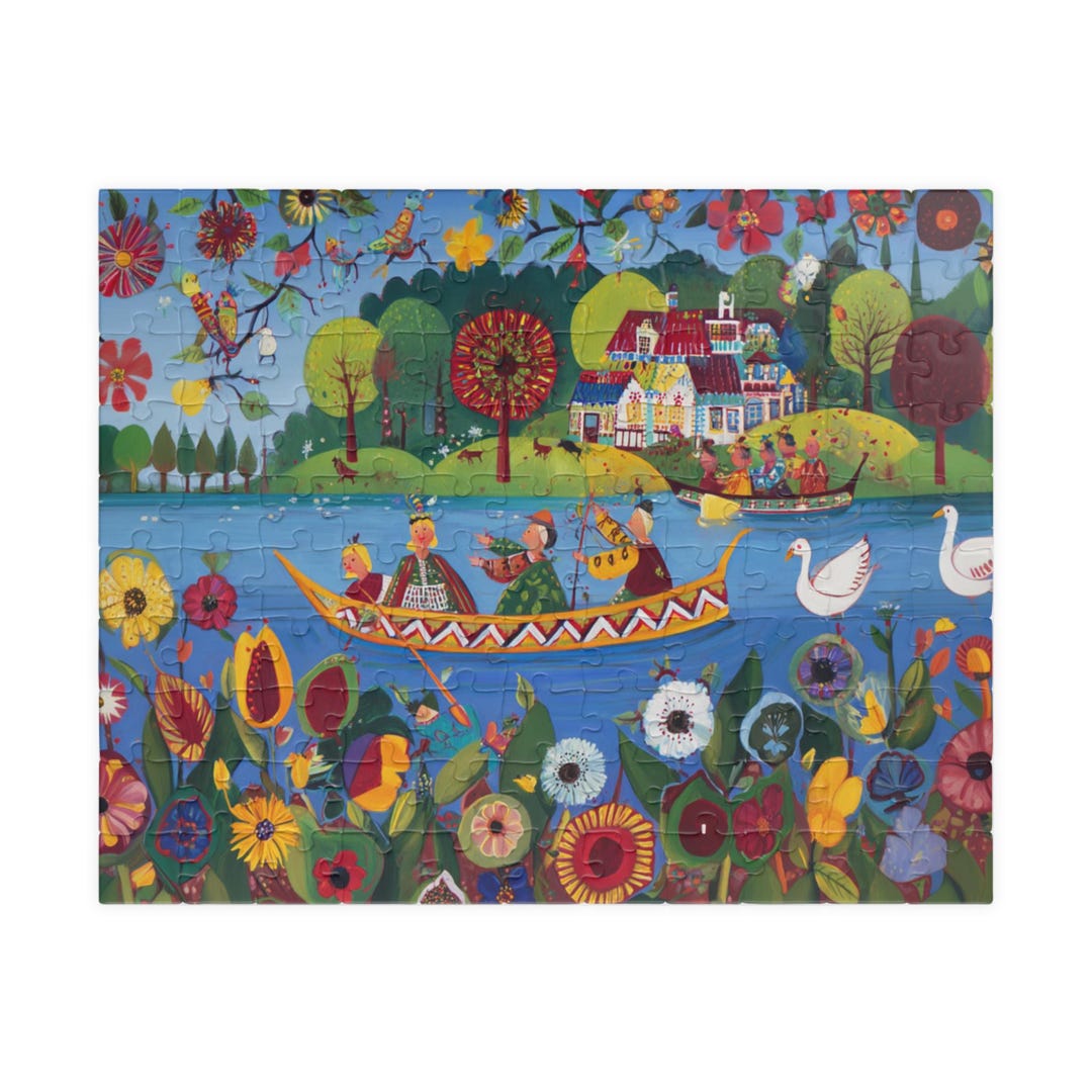 Canoe Puzzle (110 252 520 1014-piece) Summer Fun Puzzle Jigsaw Puzzle ...