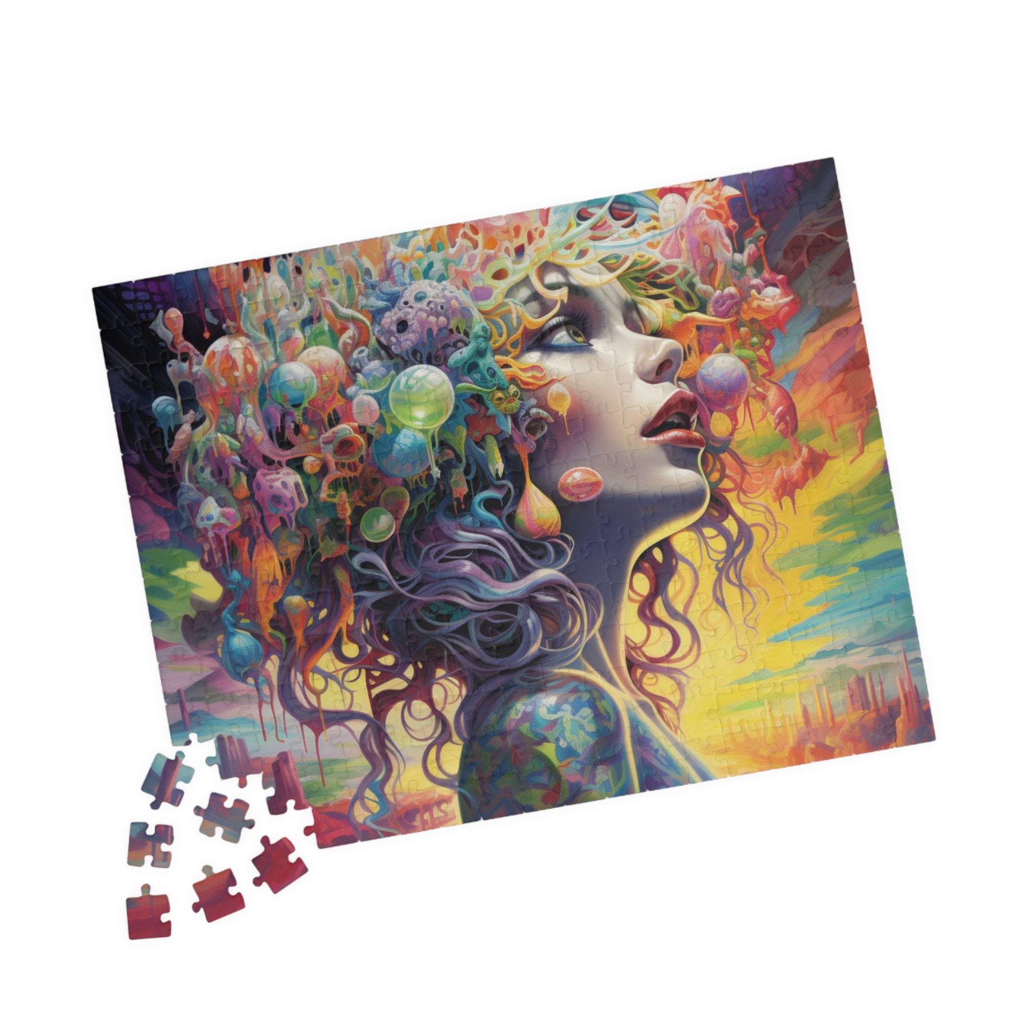 Woman Puzzle, Colorful Puzzle, Face Puzzle 110, 252, 520, 1014-piece ...