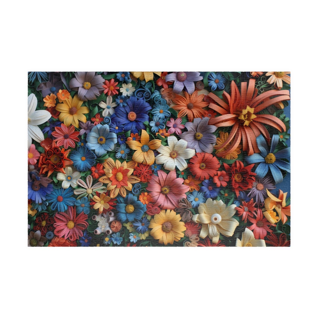 ON SALE, Flower Paper Quilling Puzzle (110, 252, 520, 1014-piece ...