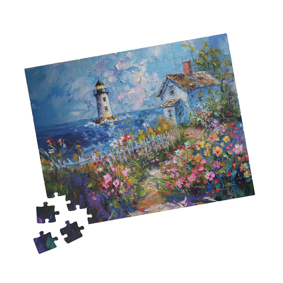 ON SALE, Cottage Lighthouse Puzzle (110, 252, 520, 1014-piece), Jigsaw ...