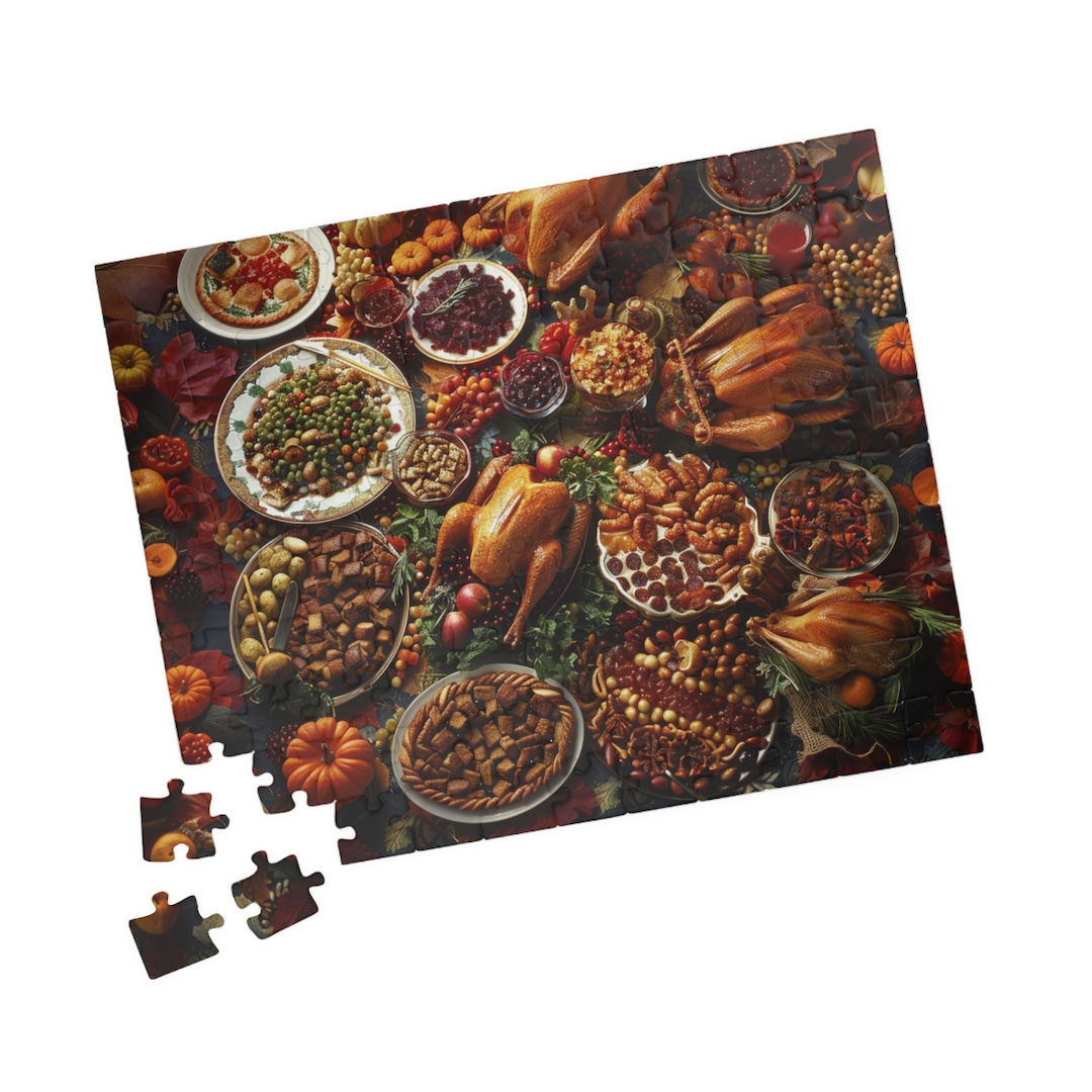 Thanksgiving Dinner Puzzle 110, 252, 520, 1014-piece - Etsy