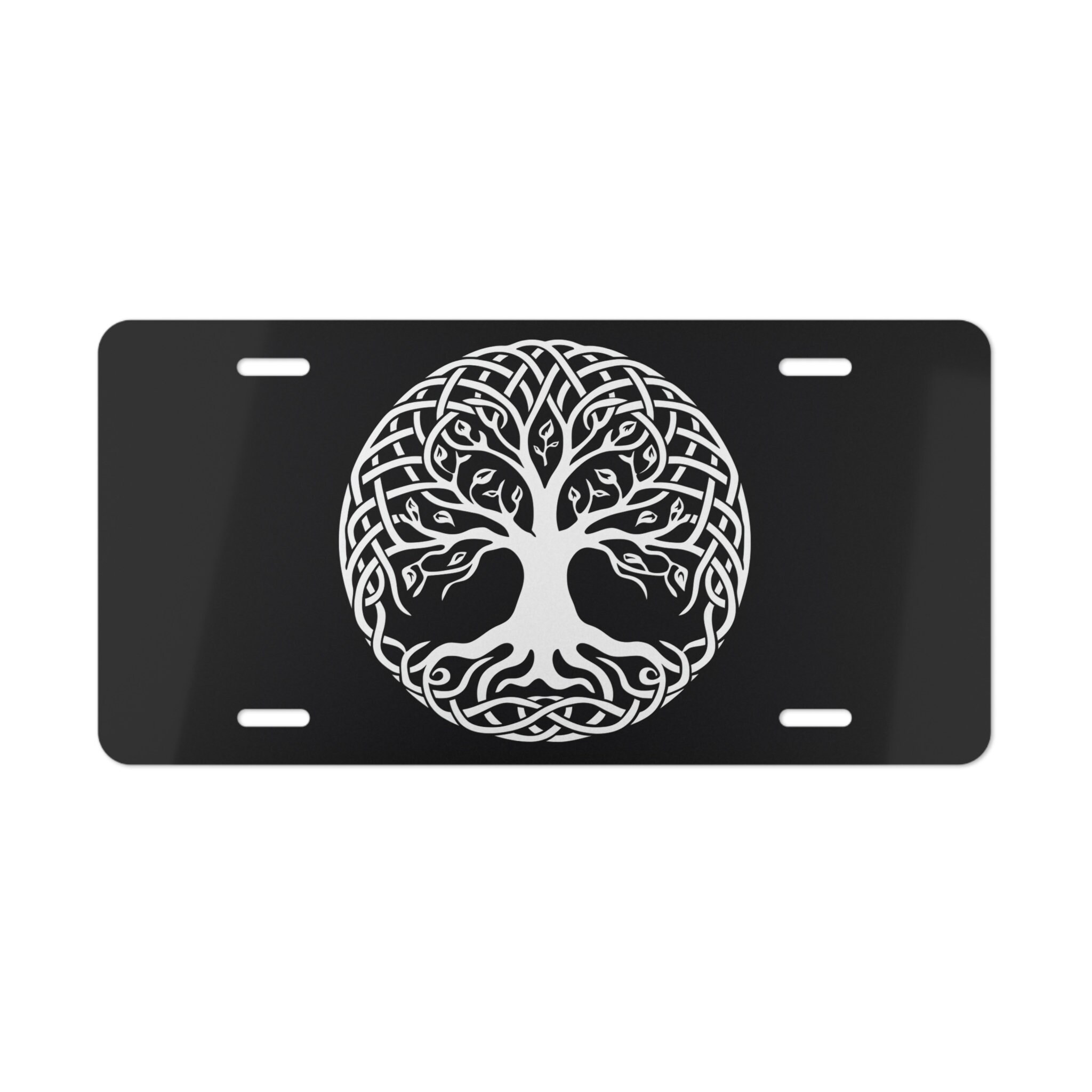Tree of Life Celtic, Vanity Plate, Front of Car, License Plate, Black ...