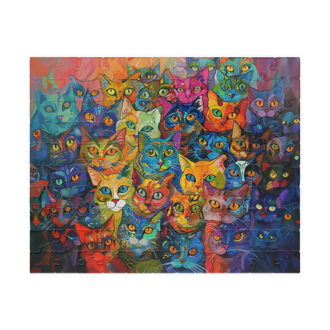 Colorful Cats Puzzle 110, 252, 520, 1014-piece, Jigsaw Puzzle, Brain ...