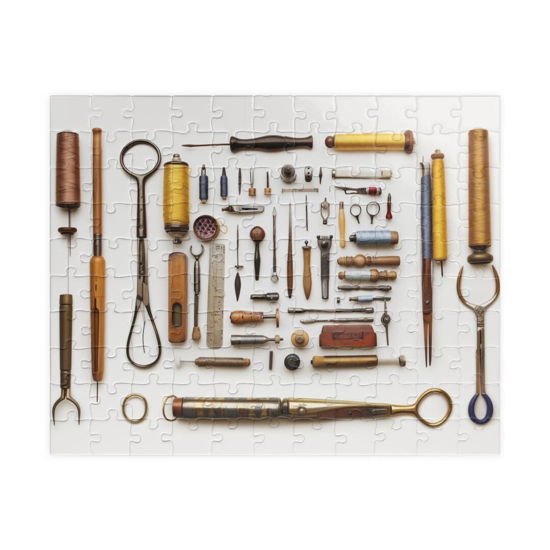 Sewing Tools Puzzle (110, 252, 520, 1014-piece), Occupation Jigsaw ...