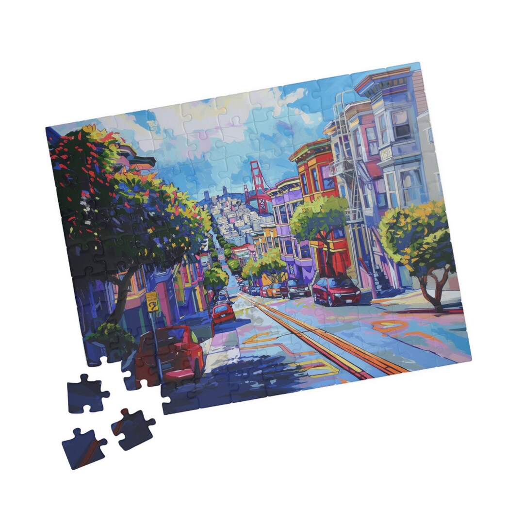 San Francisco Cityscape Jigsaw Puzzle: Colorful Brain Teaser, Cityscape ...