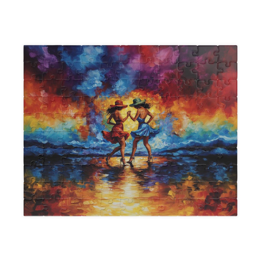 Dancers Jigsaw Puzzle: Colorful Chipboard Puzzle Occupation Jigsaw ...