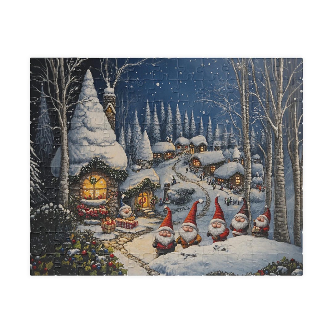 ON SALE, Gnome Village Puzzle (110, 252, 520, 1014-piece) Christmas ...