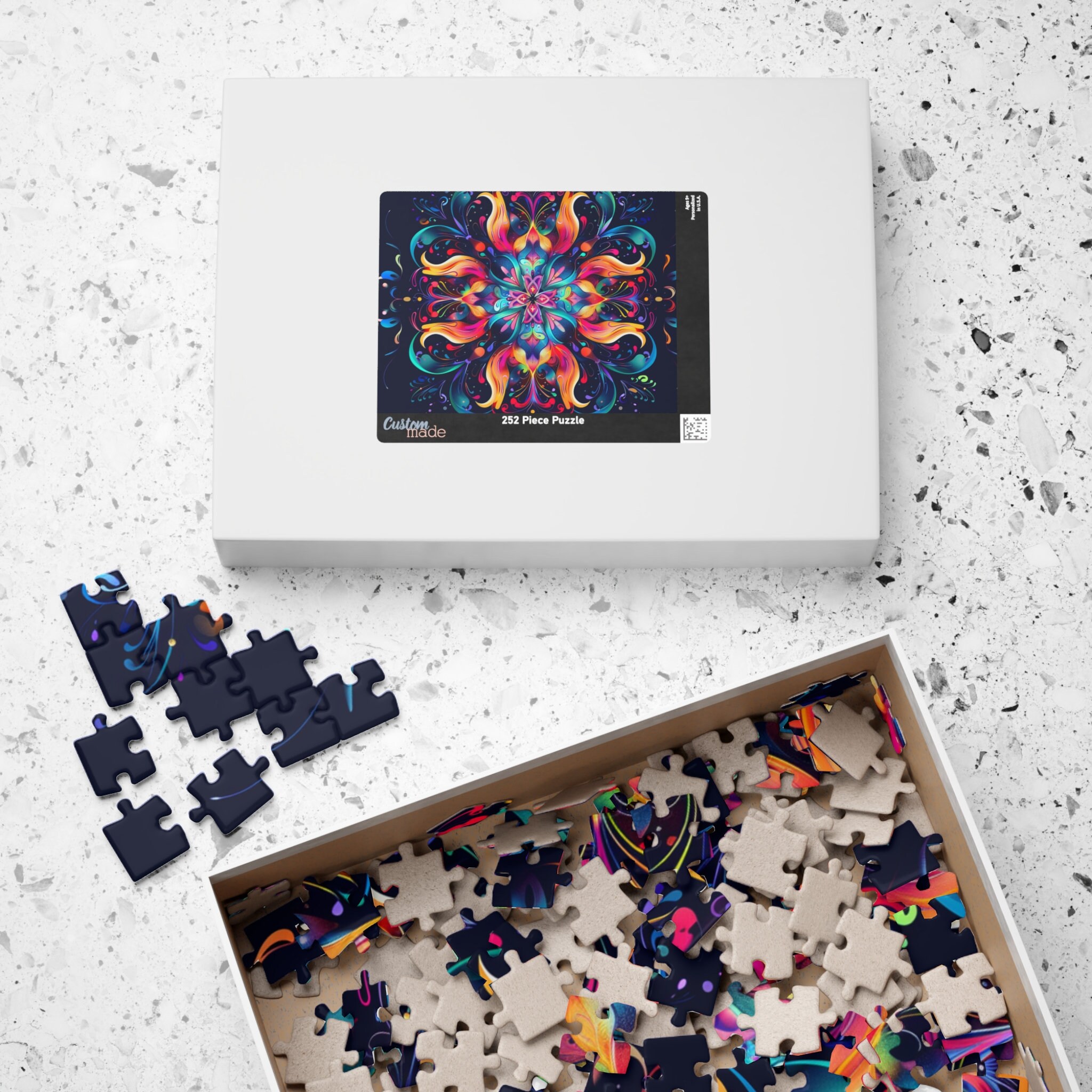 Symmetrical Design Jigsaw Puzzle: Colorful Brain Teaser - Etsy